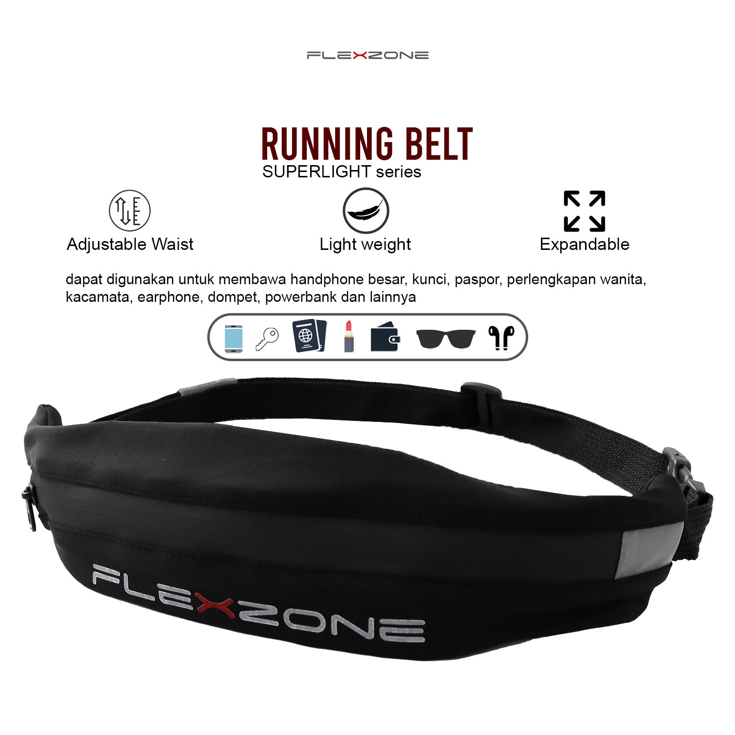 Running Belt Expandable Superlight series FAB-031 – Flexzone